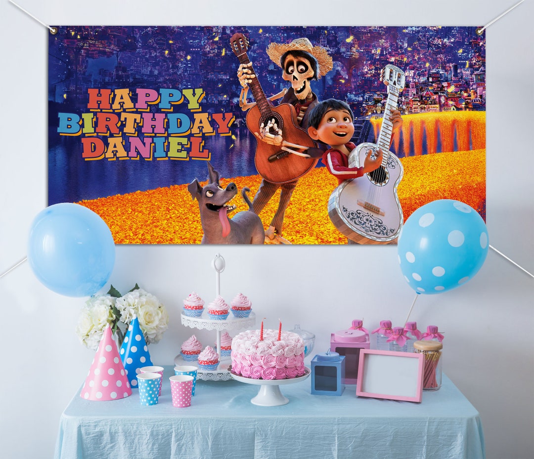 Disney Pixar Coco Birthday Party Banner Decor - Etsy