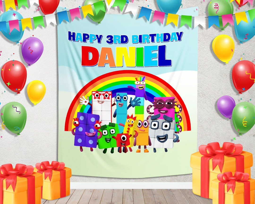 Personalized Birthday Numberblocks Banner, Printable Party Banner ...