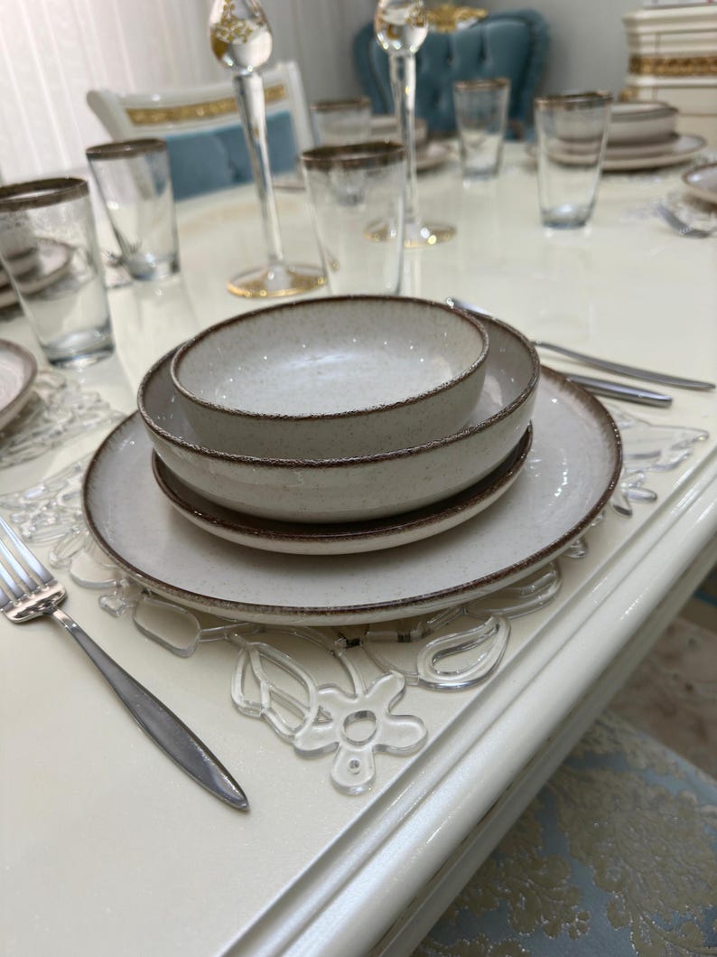 24-piece Cinnamon Porcelain Dinnerware Set for 6 | Modern Tableware ...