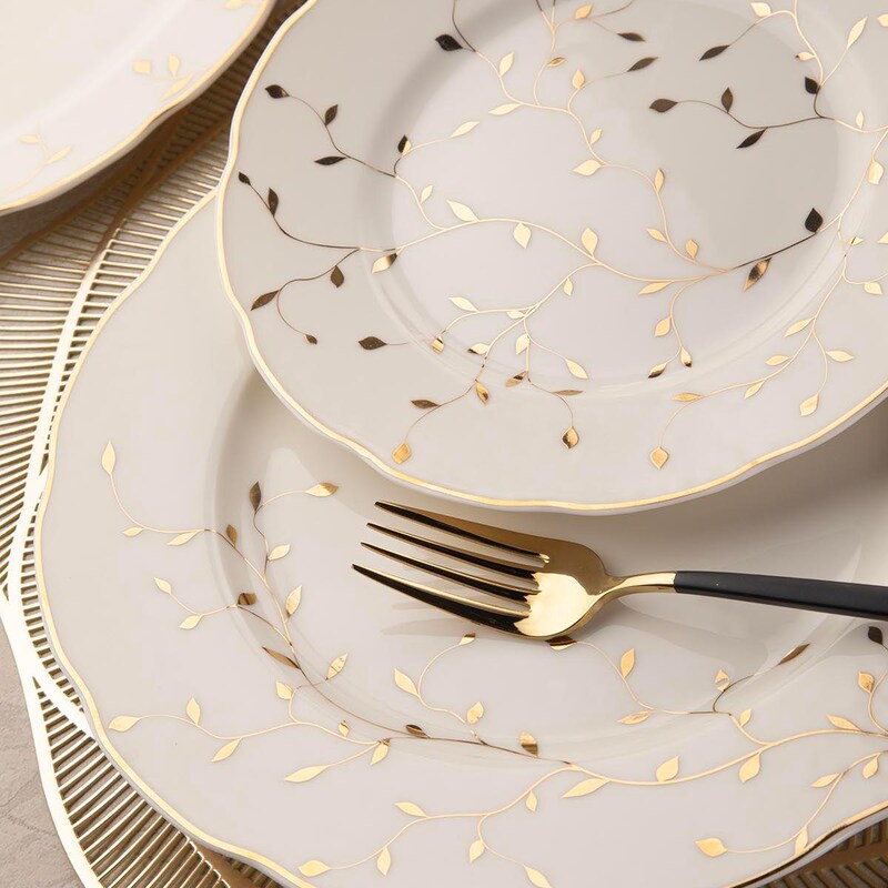 Gold Dinnerware Set - Etsy