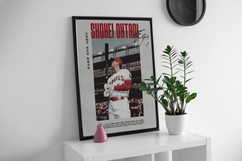 Baseball A3 Poster, Shohei Ohtani Rolled Poster, Wall Art Decor Print ...