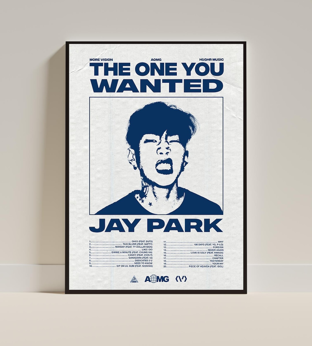Jay Park Album 'the One You Wanted' Poster A3, Rolled Posters, Wall Art ...