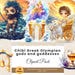 Chibi Greek Olympian Gods Clipart Bundle | 12 Cute Mythology Characters ...