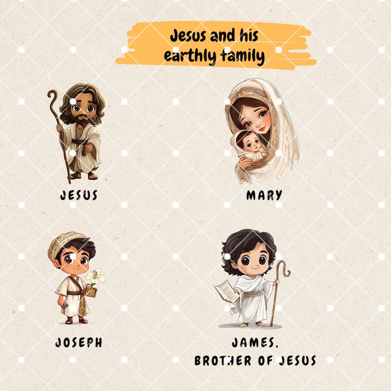 Chibi New Testament Characters & Elements Clipart Bundle | 54 Adorable ...