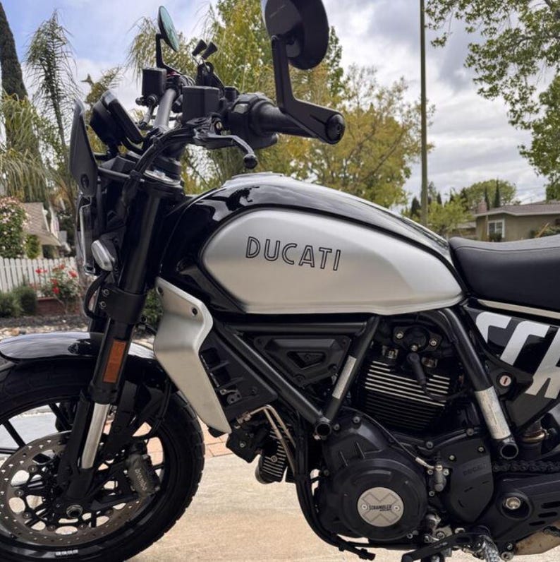 Two Classic Ducati Stickers Decals Outline for Bikes Fuel Tanks ...