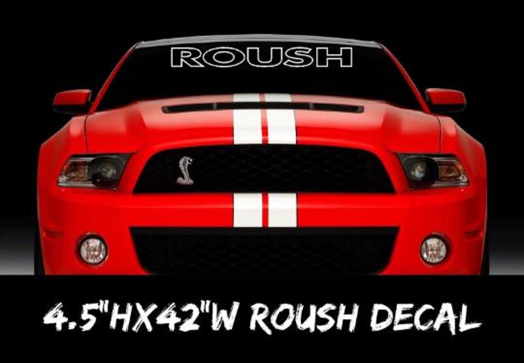 ROUSH Ford Mustang Vinyl Decal: Windshield Emblem (4.5"x42") - Etsy