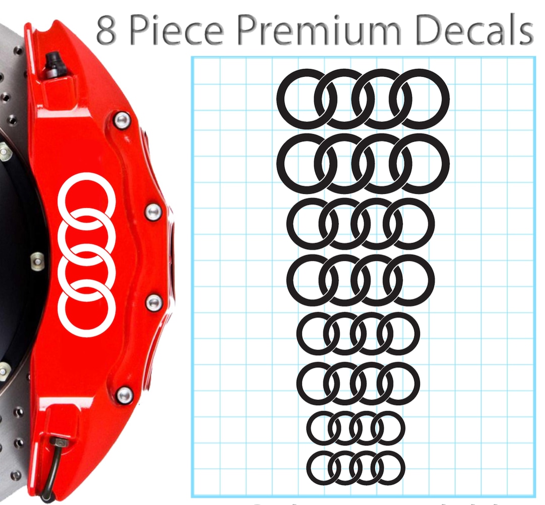 Audi Decals Stickers for Brake Calipers Mirrors Windows Bumper and More ...