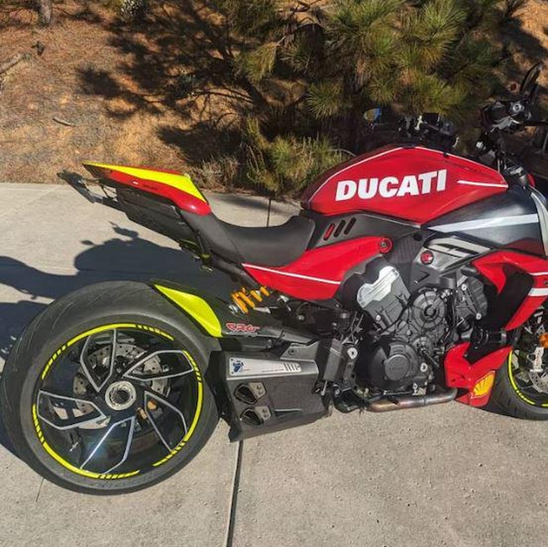 2pcs DUCATI Decals Stickers for Bike Fuel Tanks Motorcycle Belly Pan Monster Panigale Corse ...