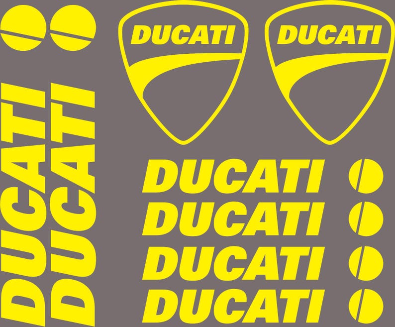 Ducati Logo Stickers: Motorcycle Helmet, Fuel Tank Decals - Etsy Australia