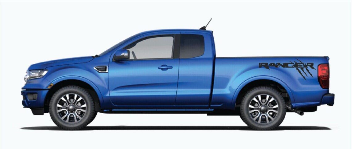2pcs FORD RANGER Decal Sticker Sport Racing Claws Stripe Emblem Car ...