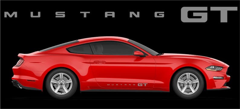 Ford Mustang GT Decals: Side Door & Window Vinyl Stickers (2pcs) - Etsy