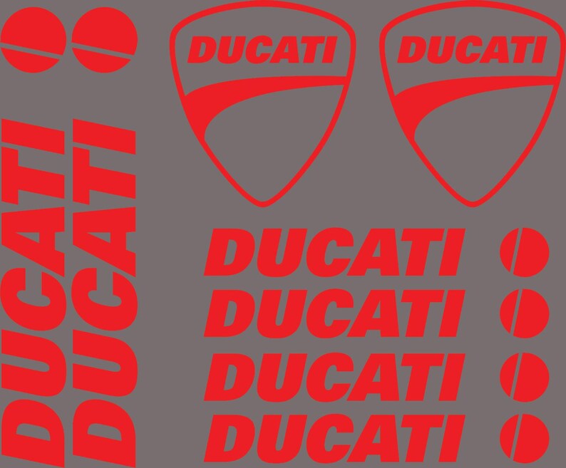 Ducati Logo Stickers: Motorcycle Helmet, Fuel Tank Decals - Etsy Australia