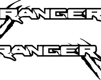 2pcs FORD RANGER Decal Sticker Sport Racing Claws Stripe Emblem Car ...