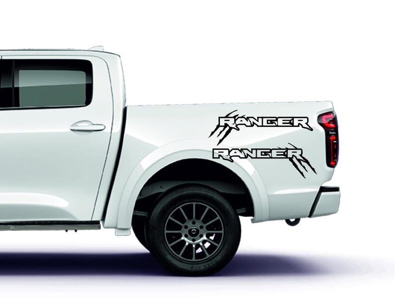 2pcs FORD RANGER Decal Sticker Sport Racing Claws Stripe Emblem Car ...