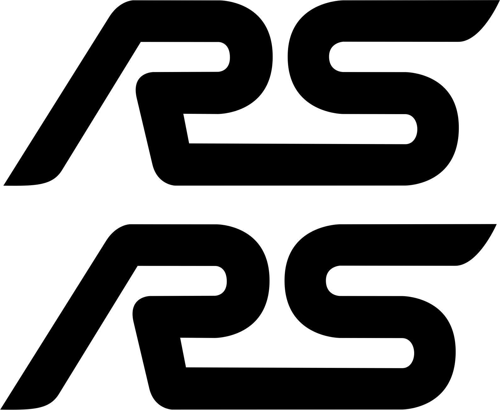 Two Ford RS Logo Decals Stickers for Car Bumper Window Laptop and More ...