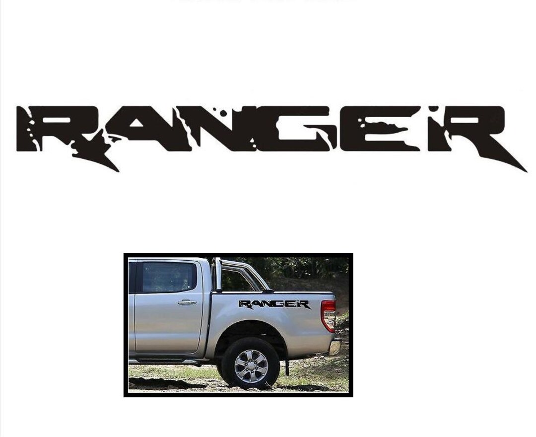 Two FORD RANGER Raptor Decal Sticker for Back Door or Side Sport Racing ...