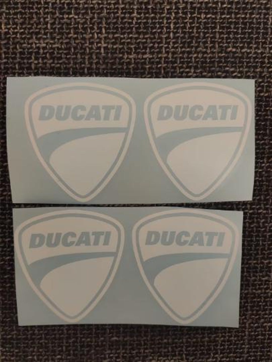4pcs Ducati Logo Emblem Stickers Decals for Bike Helmet Fuel Tanks ...