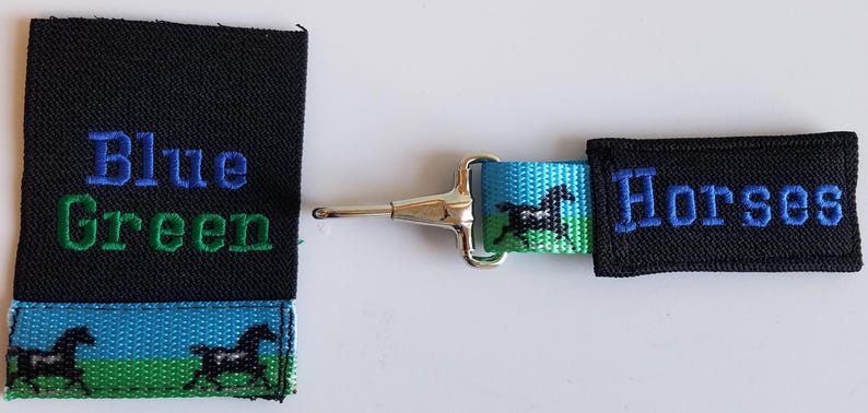Embroidered Horse Halter Name Tag 2 Line - Etsy
