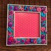 Button Photo Frame Flowers, Butterflies and Dragonfly! Pink Blue Purple ...