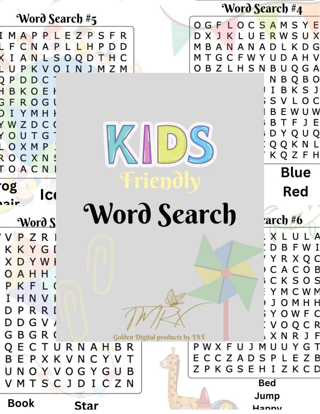 Kids Word Search, Kid Friendly Word Activity - Etsy