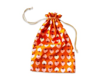 Strawberry Drawstring Bags Party Favor Bag Reusable Fabric Drawstring ...
