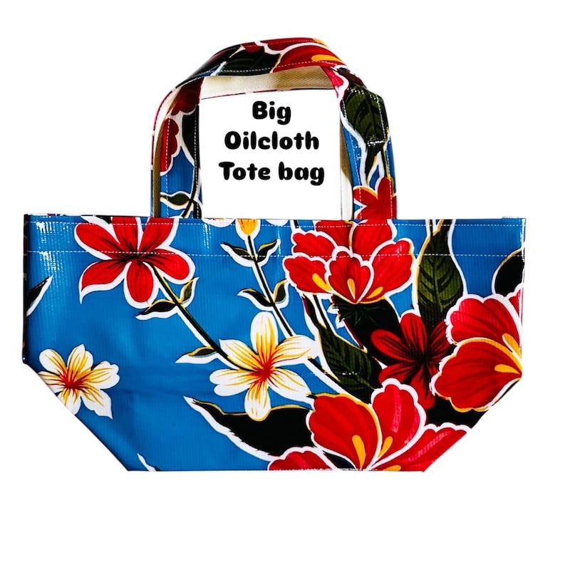 Oilcloth Tote Bag - Etsy