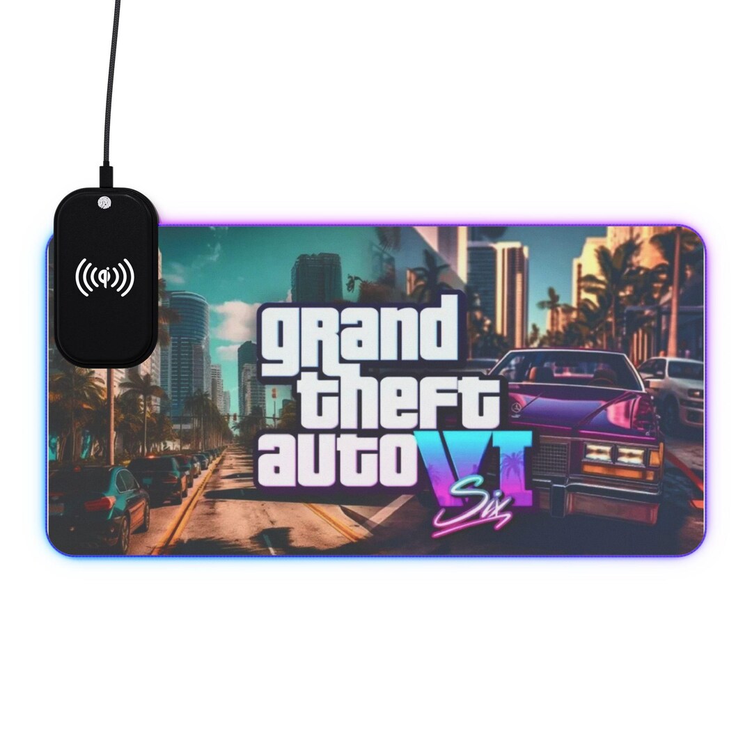 Custom GTA VI RGB Gaming Mouse Pad With Wireless Charging Precision ...