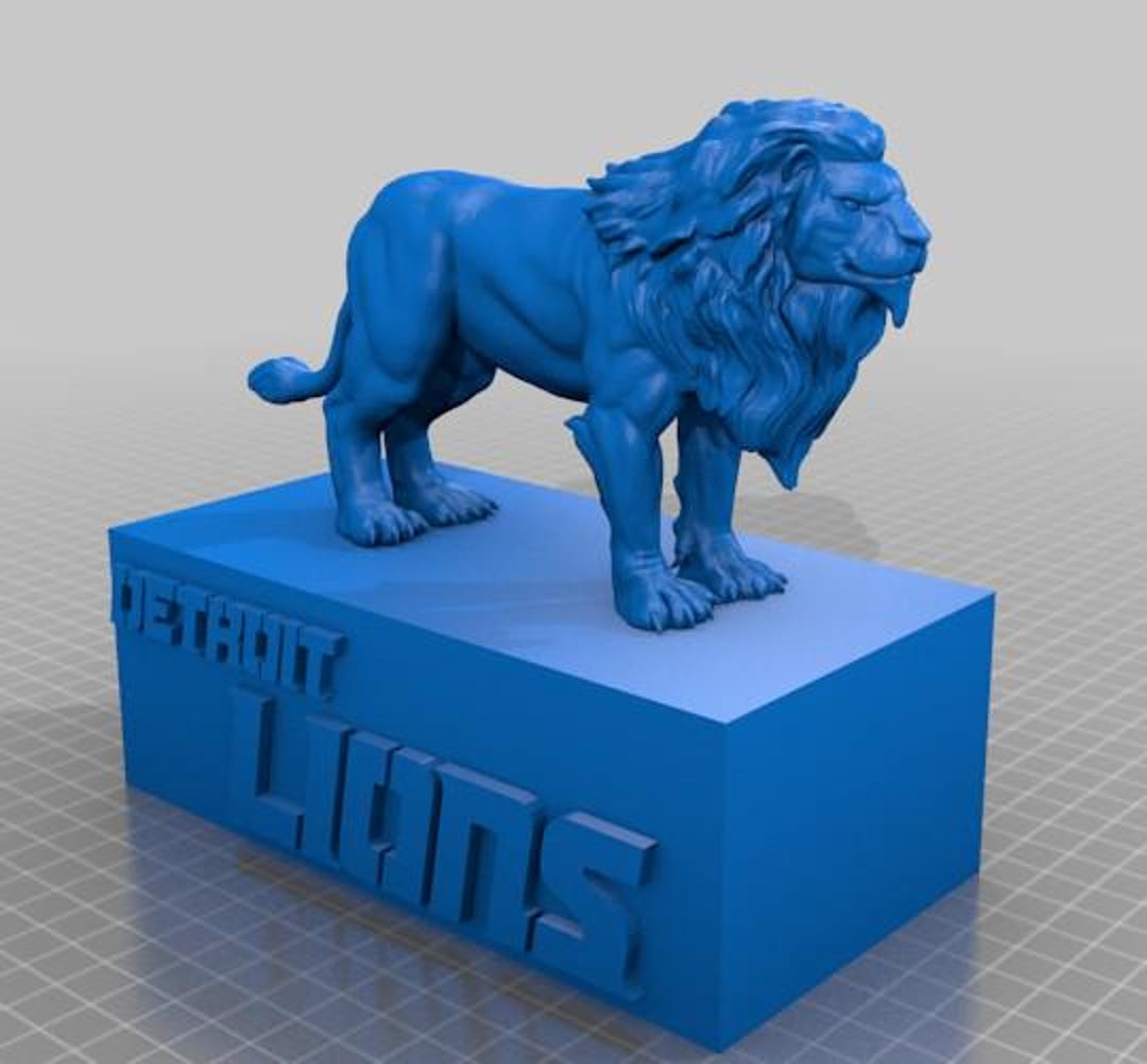 Detroit Lions 3D Printed Statue - Etsy