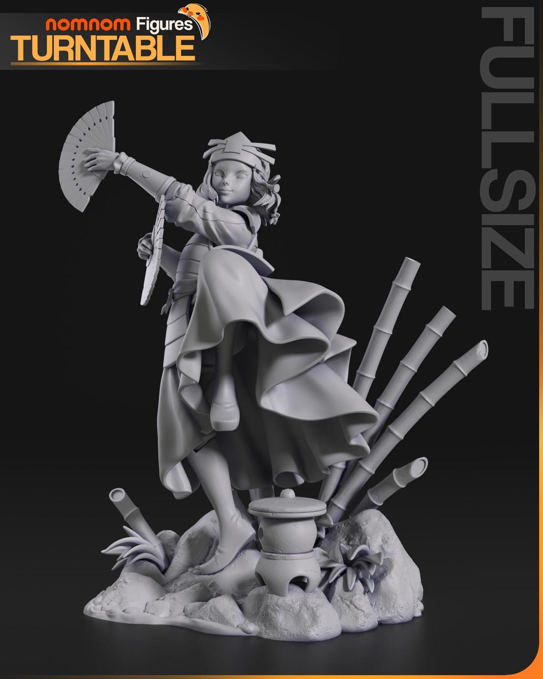 Kyoshi Warrior Resin Figure: 3D Print Miniature Kit (unpainted, 1/10 ...