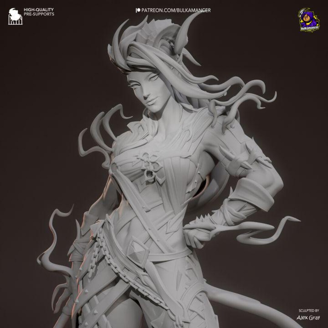 Karlach 3D Printed Figure: Baldur's Gate 3 Fan Art, Unpainted Model - Etsy