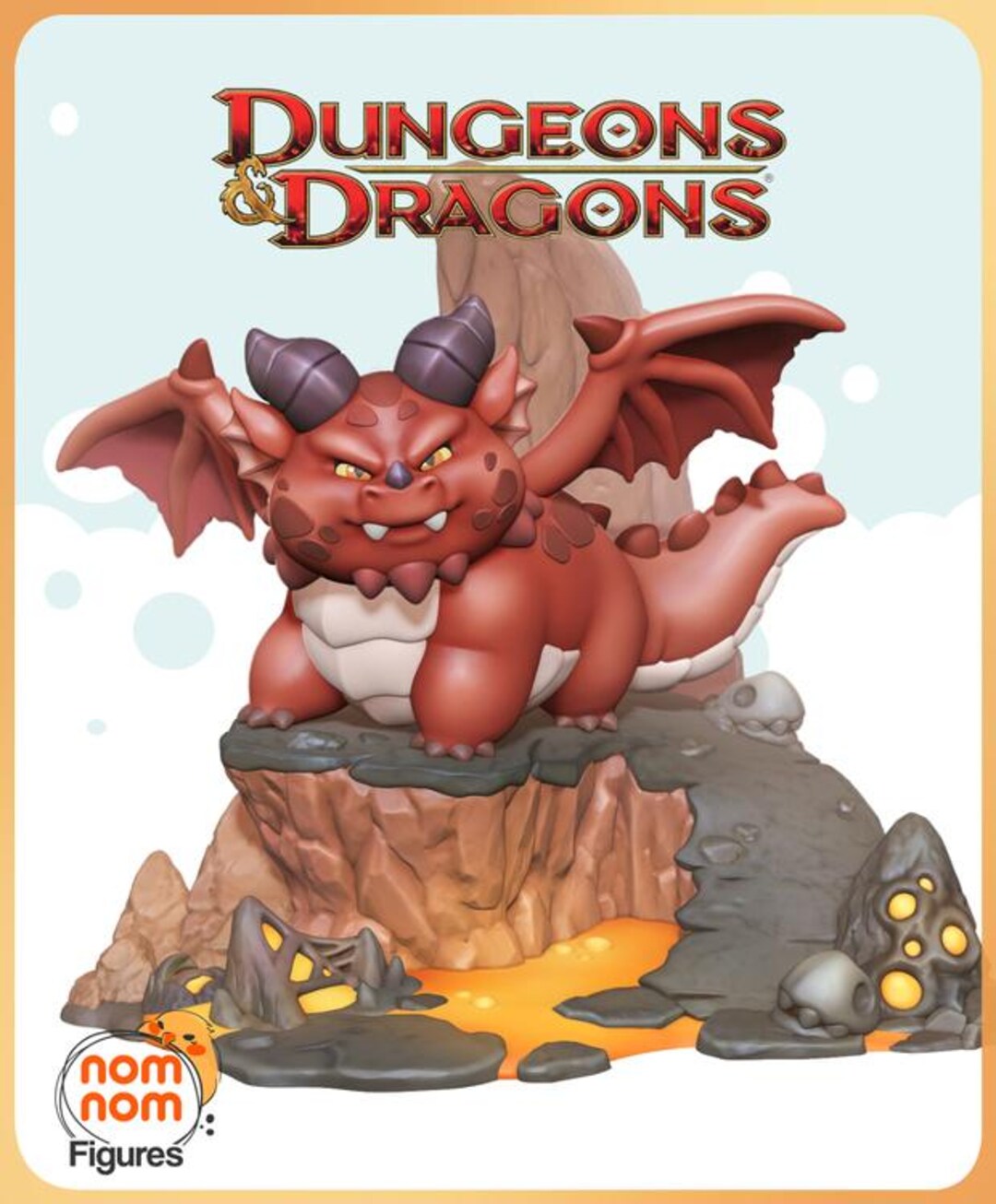 Themberchaud Chibi Dragon 3D Printed Figure Dungeons & Dragons ...