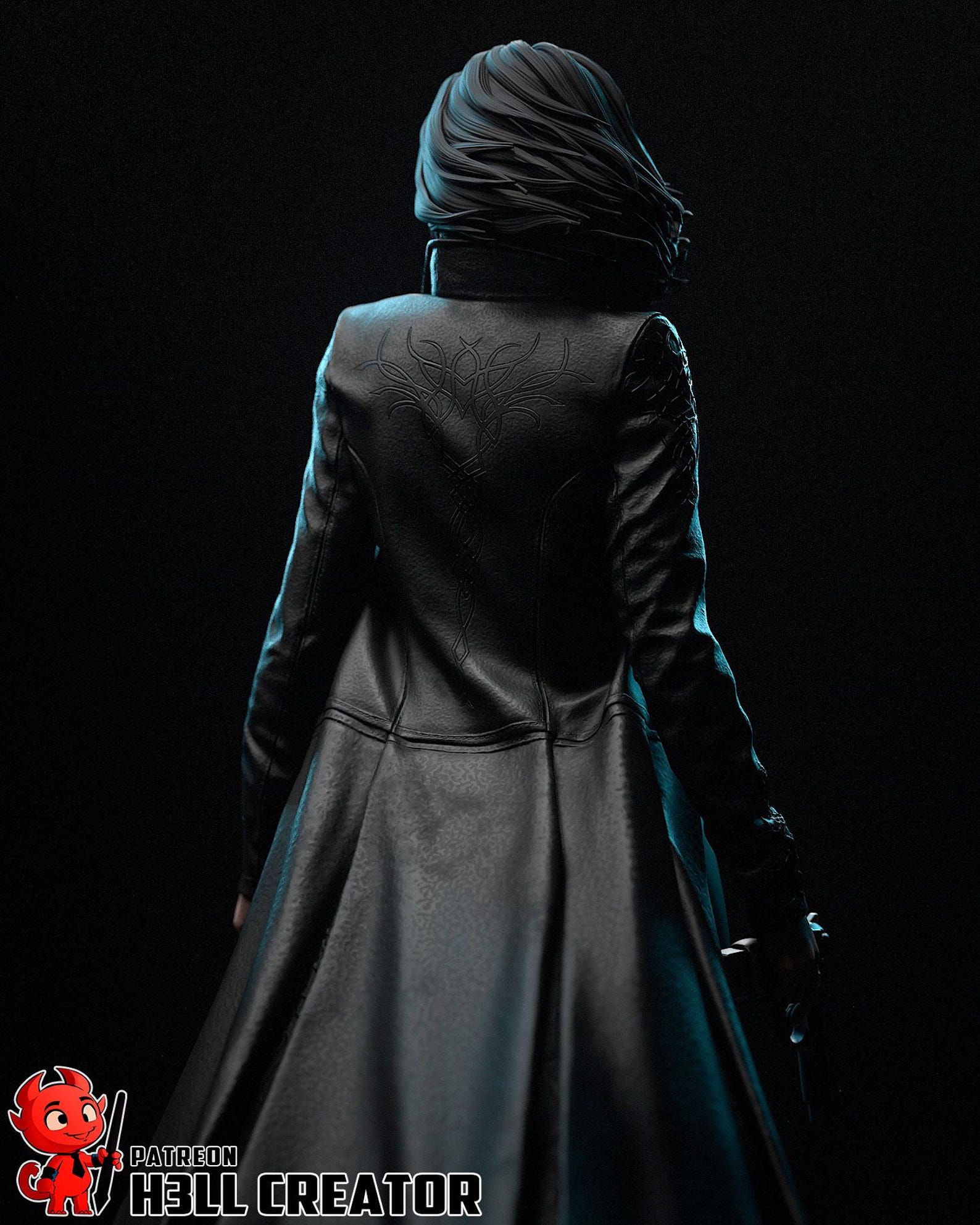 Gothic Vampire Huntress Resin Figure | Unpainted Dark Fantasy Model Kit ...