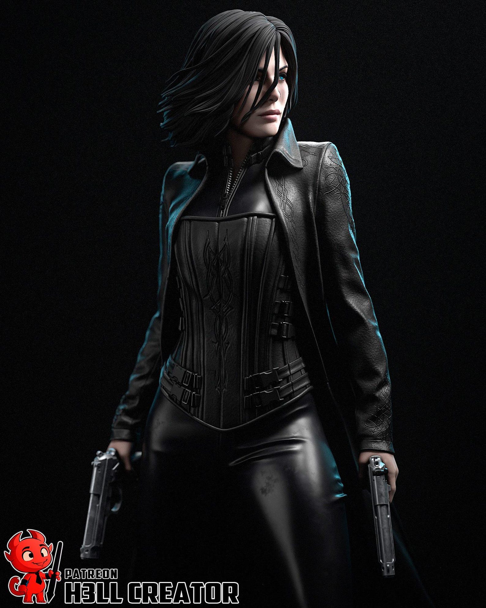 Gothic Vampire Huntress Resin Figure | Unpainted Dark Fantasy Model Kit ...
