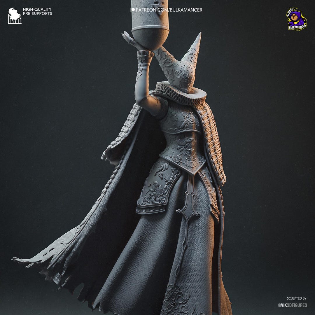 Artillery Witch Figure | Trench Crusade 3D Printed Statue | Resin Model ...