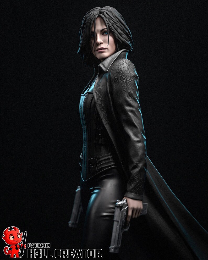Gothic Vampire Huntress Resin Figure | Unpainted Dark Fantasy Model Kit ...