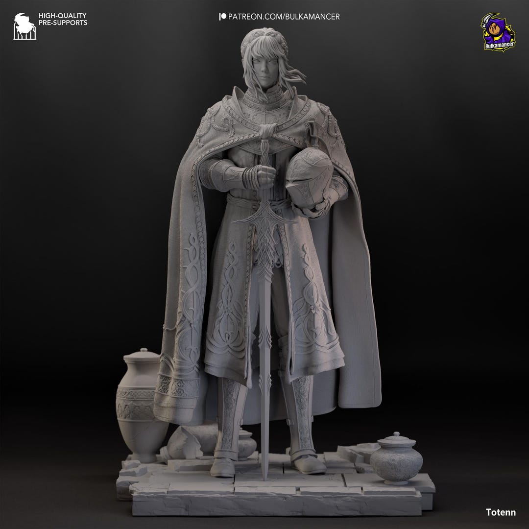 Needle Knight Leda Resin Figure: Unpainted Dark Fantasy Warrior Model ...