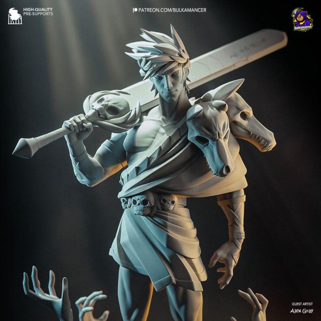 Zagreus 3D Printed Figure | Hades Game Collectible, DIY Painting Kit - Etsy