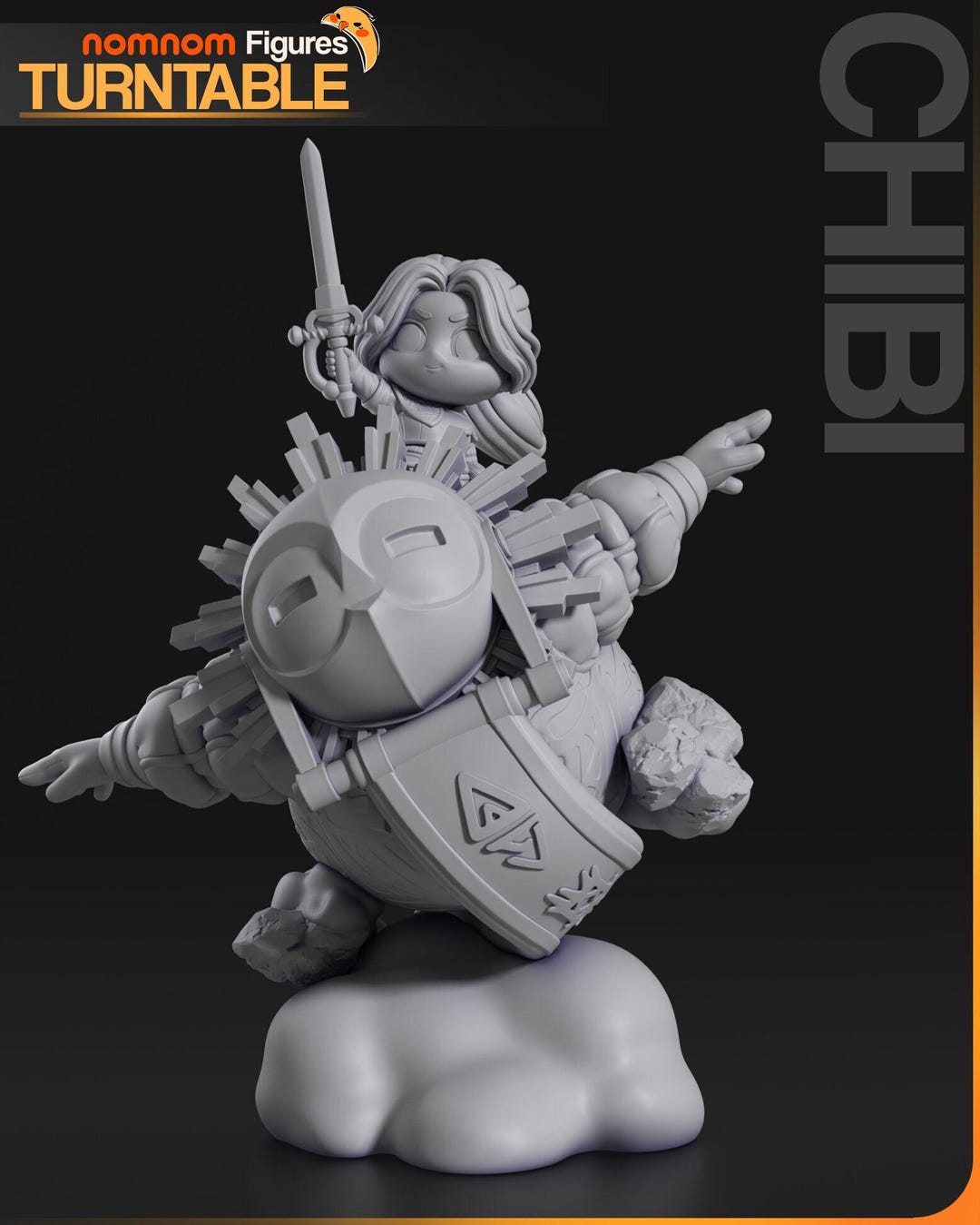 Chibi Maelle & Esquie Resin Model Kit: Clair Obscur Fan Art, 3D Printed ...