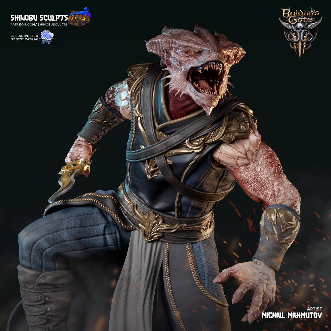 Dark Urge Baldur's Gate 3 Resin Figure | Unpainted 3D Printed Model Kit ...