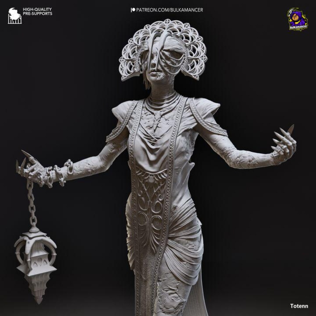 Corrupted Priestess Resin Figure: Gothic Horror Model Kit, Unpainted 3D ...