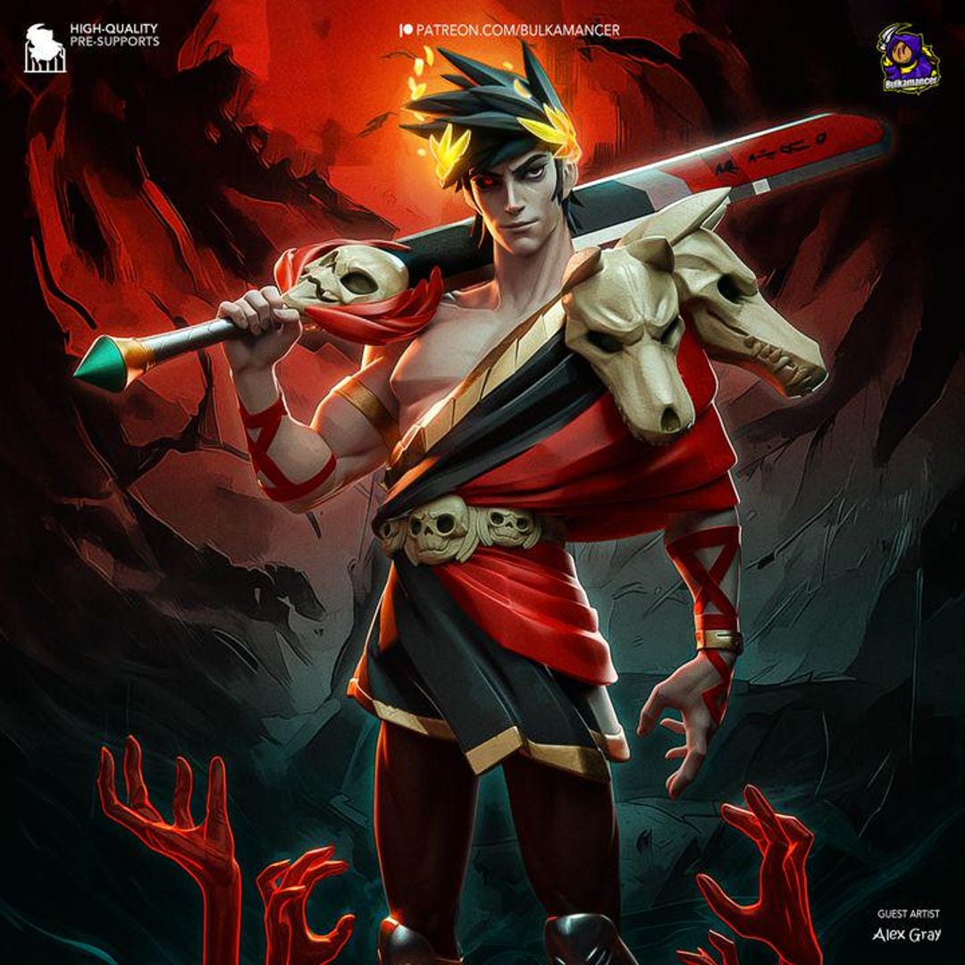 Zagreus 3D Printed Figure Hades Collectible DIY Painting Kit Custom ...