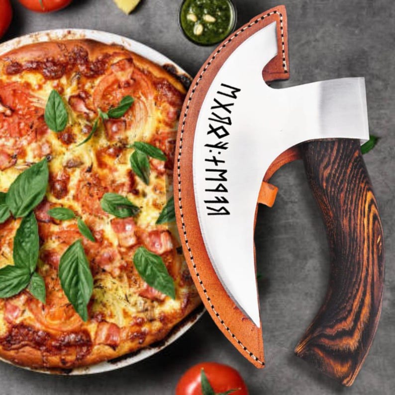 Personalized Viking Pizza Cutter Axe: Hand-forged Carbon Steel Blade - Etsy