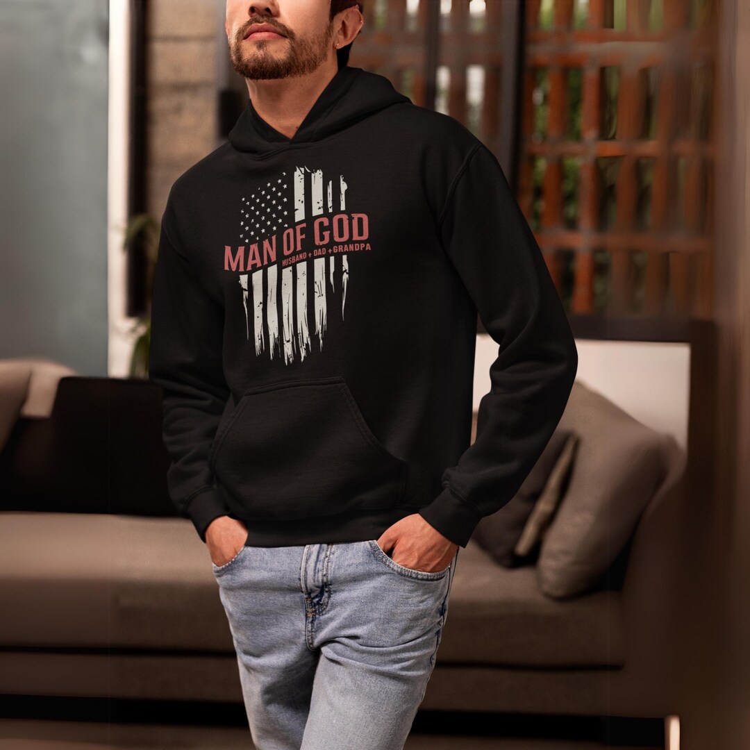 Religious Man of God Hoodie, Faith Christian Sweatshirt, Inspirational ...