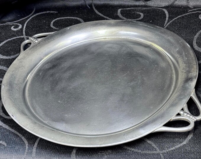 Art Nouveau Antique Round Pewter Tray Noble 187 - Etsy