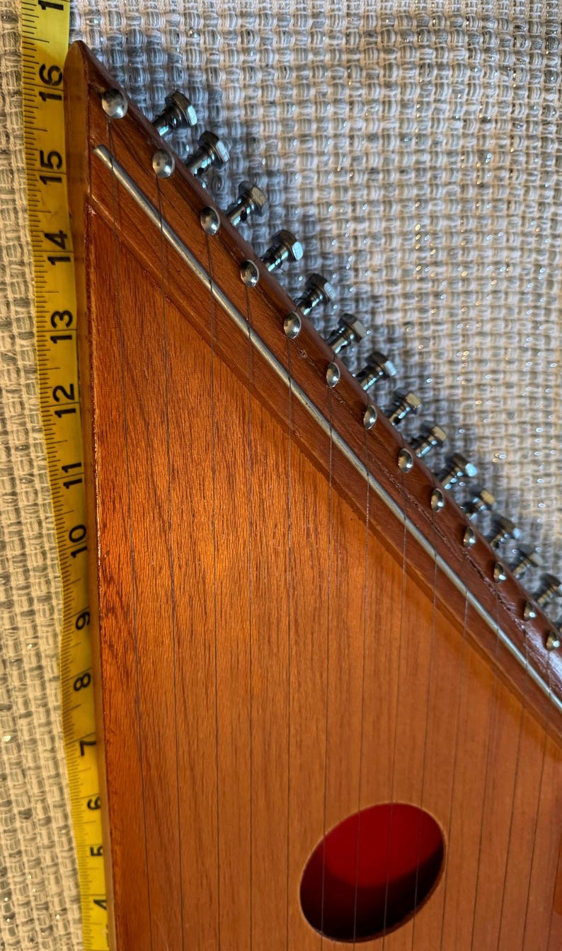 Vintage 15-string Zither, Also Known as a Lap Harp or Plucked Psaltery ...
