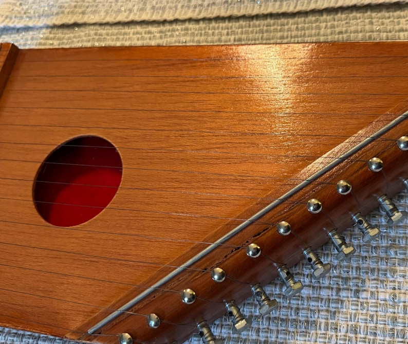 Vintage 15-string Zither, Also Known as a Lap Harp or Plucked Psaltery ...