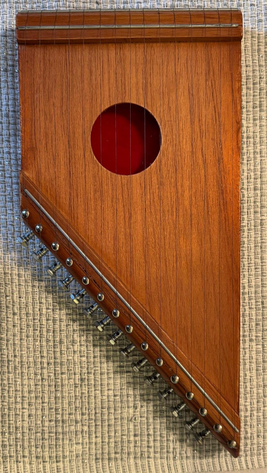 Vintage 15-string Zither, Also Known as a Lap Harp or Plucked Psaltery ...