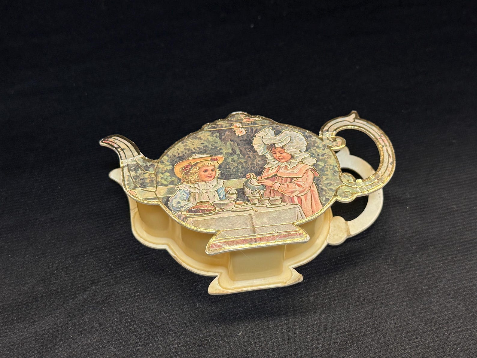 This is a Vintage 1983 B. Shackman & Co. Miniature Tea Set Container - Etsy