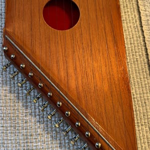 Vintage 15-string Zither, Also Known as a Lap Harp or Plucked Psaltery ...