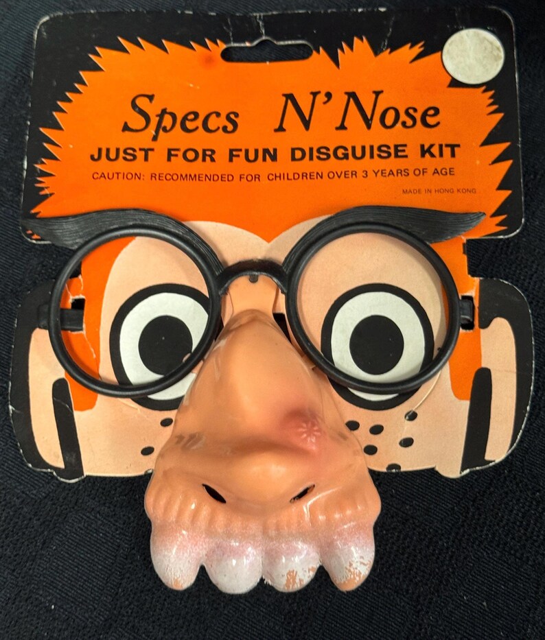 Vintage Specs N’nose Fun Disguise Kit Glasses & Nose Halloween Costume ...